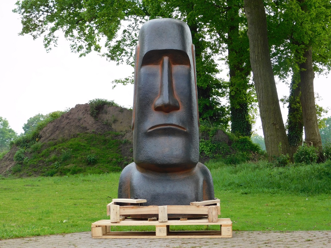 Moai Statue XXL - 180 cm - Polystone - Houseandgarden.shop - dé webshop ...