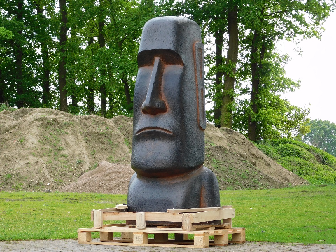 Moai Statue XXL - 180 cm - Polystone - Houseandgarden.shop - dé webshop ...