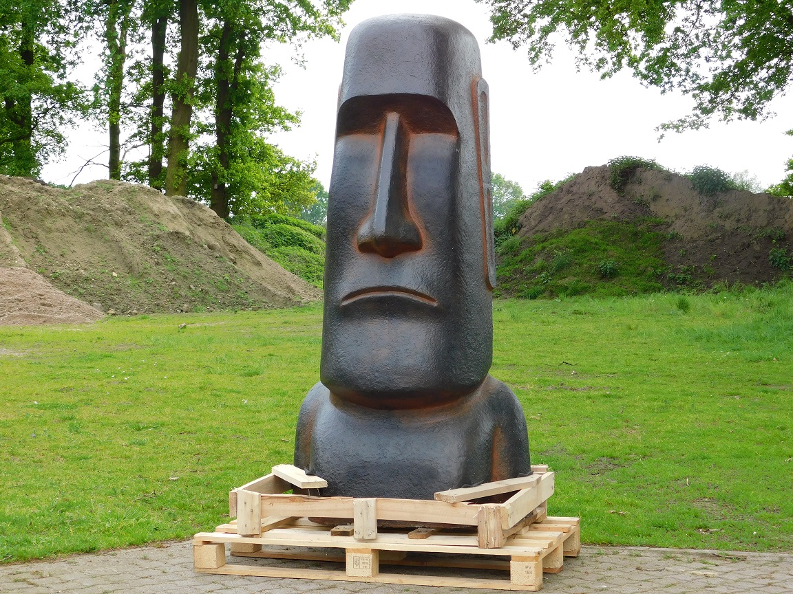 Moai Statue XXL - 180 cm - Polystone - Houseandgarden.shop - dé webshop ...