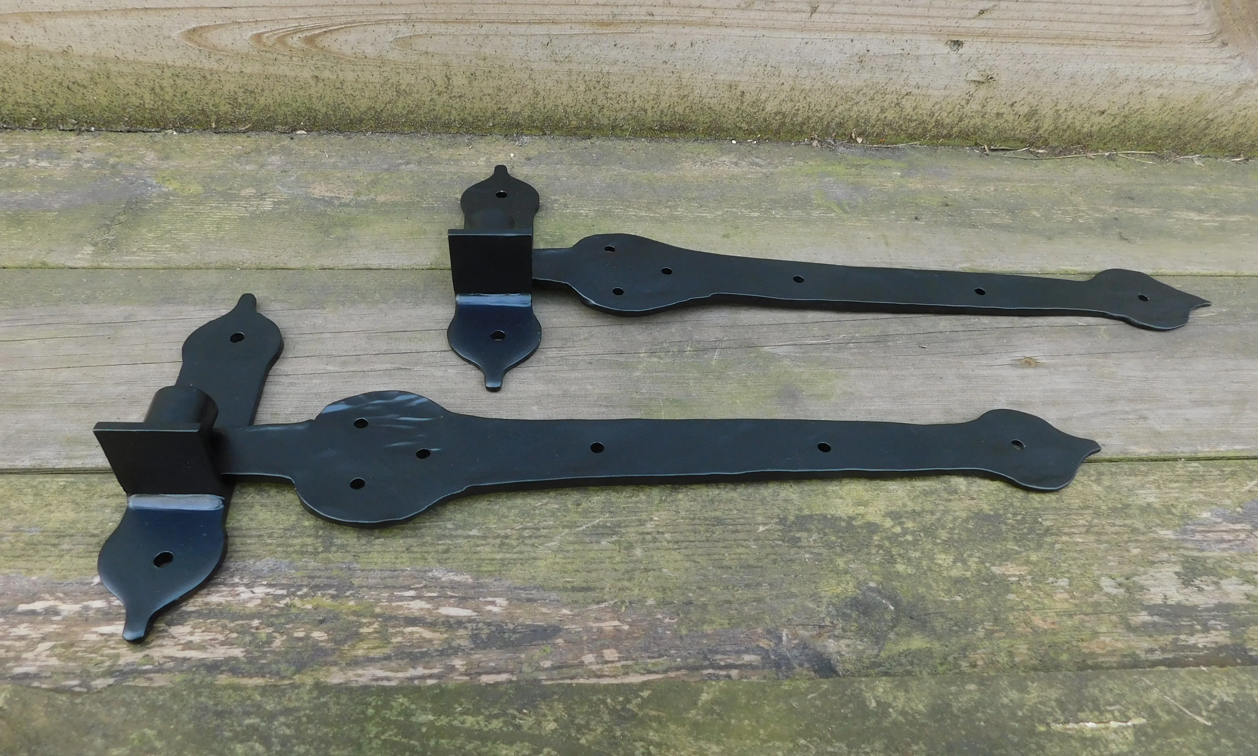 Set van 2 handgesmeden hengen - poortscharnier - zwart - houseandgarden ...