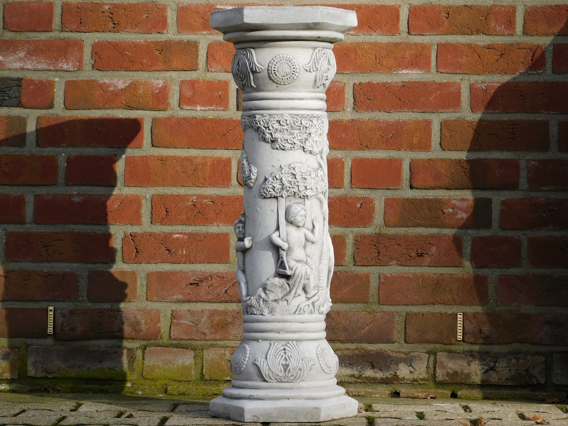 Exclusieve Sokkel van Steen - Rond - 80 cm - Zeer Gedetailleerd ...