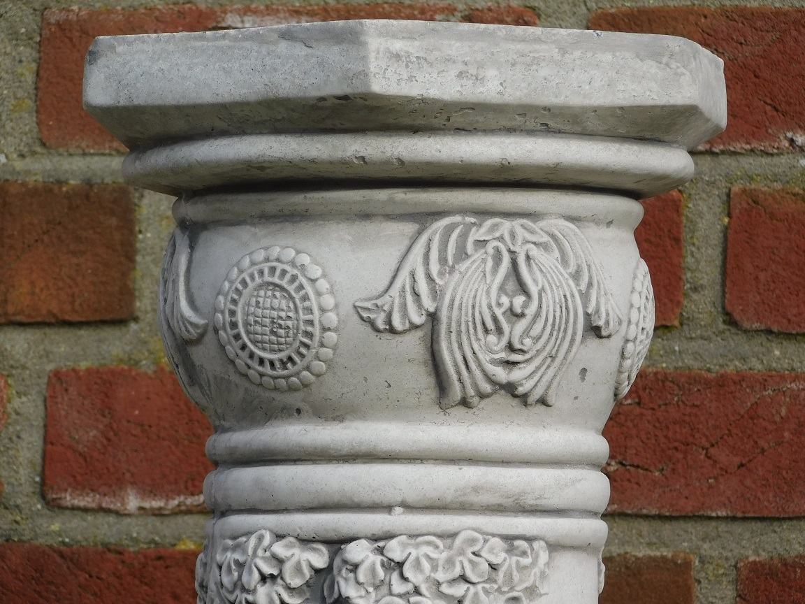 Exclusieve Sokkel van Steen - Rond - 80 cm - Zeer Gedetailleerd ...