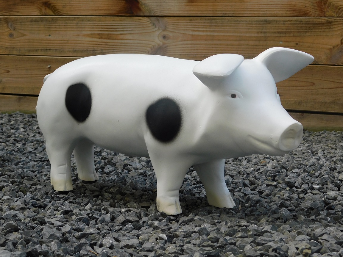 Fors spaarvarken - wit met zwarte stippen - polystone - houseandgarden ...