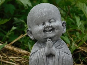 Monnik beeldje, steen, beeld als tuindecoratie, tuinbeeld